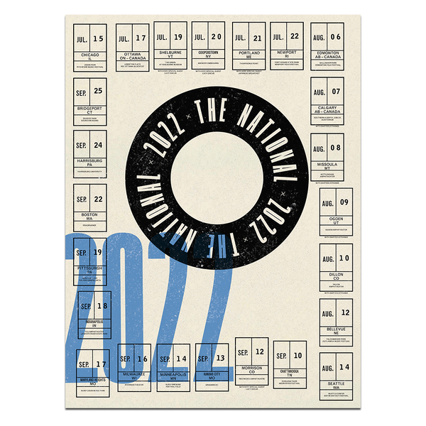The National North American Tour 2022 Poster - The National Online Store